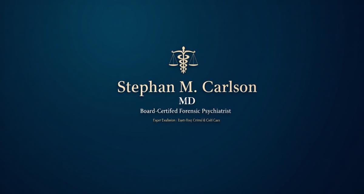 Forensic Psychiatrist Expert Witness | Stephan Carlson, MD, MBA, FAPA ...